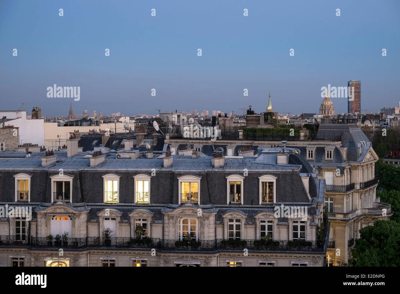 France Paris roof Parisian building the dome of the disabled and the ...