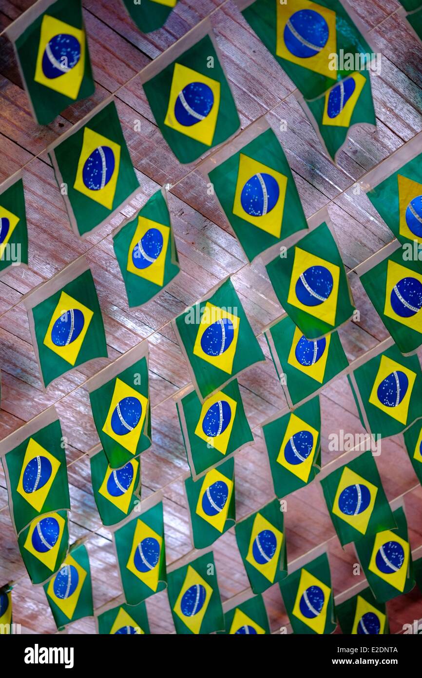 Brazil Rio de Janeiro brazilian flags on the ceiling of a restaurant ...
