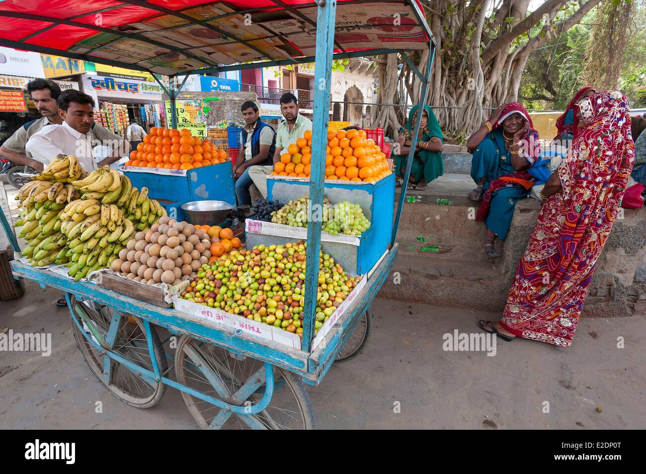 India, Rajasthan state, Shekhawati, Nawalgarh, market Stock Photo - Alamy