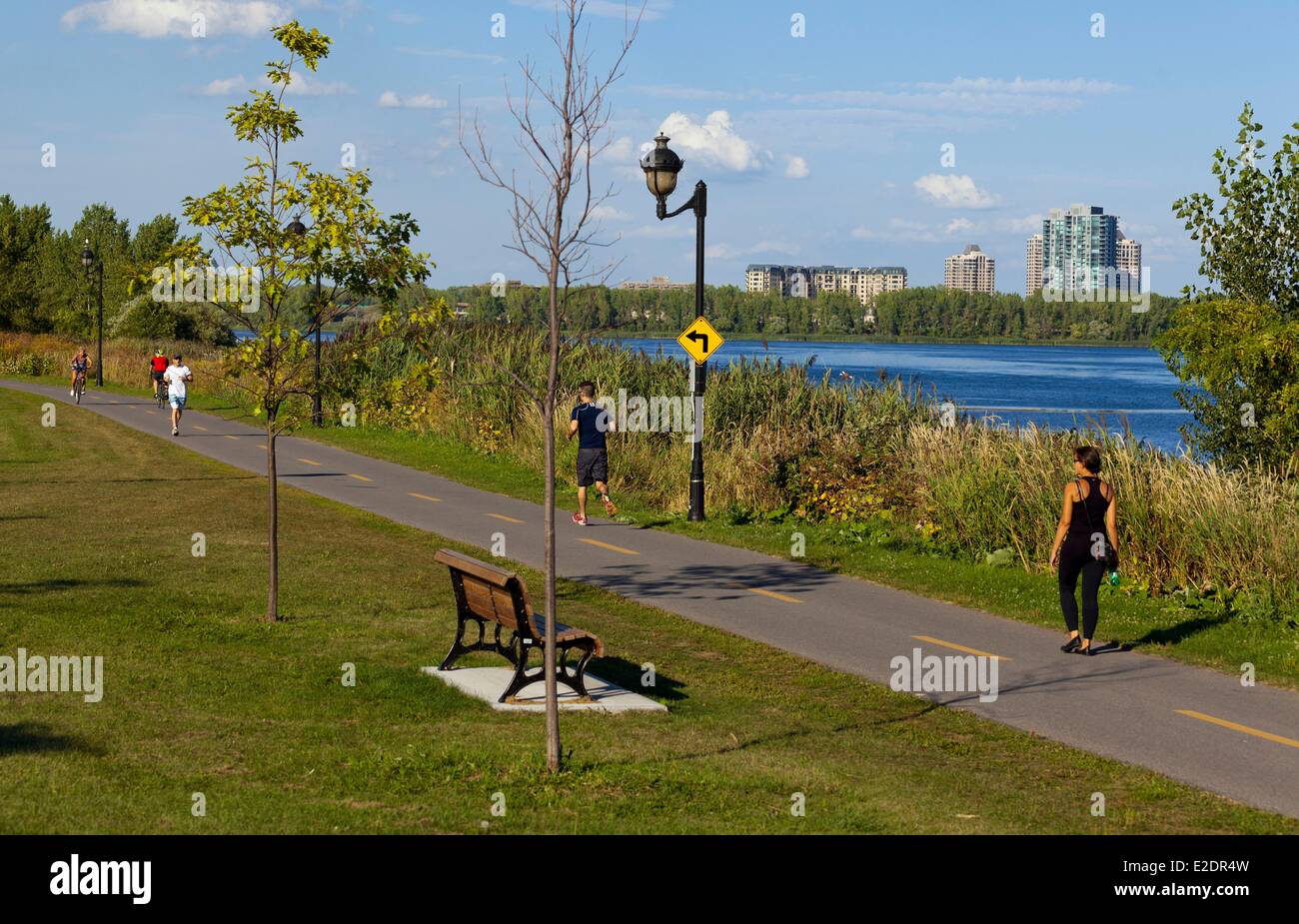 Canada Quebec province Montreal Verdun district the bike path along the ...