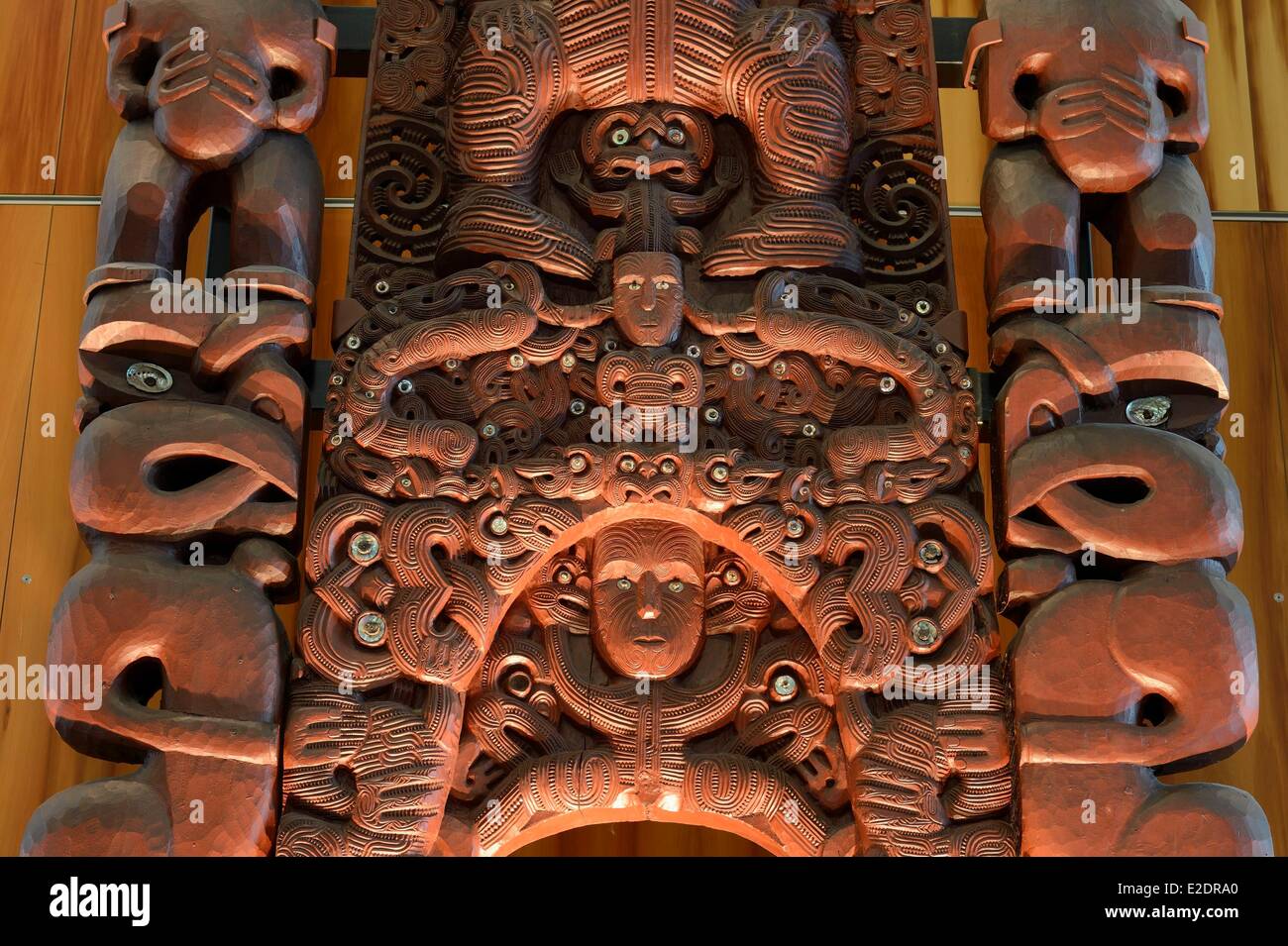 New Zealand North island Wellington the Waharoa (gateway) in the ...