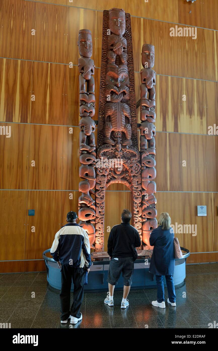 New Zealand North island Wellington the Waharoa (gateway) in the ...