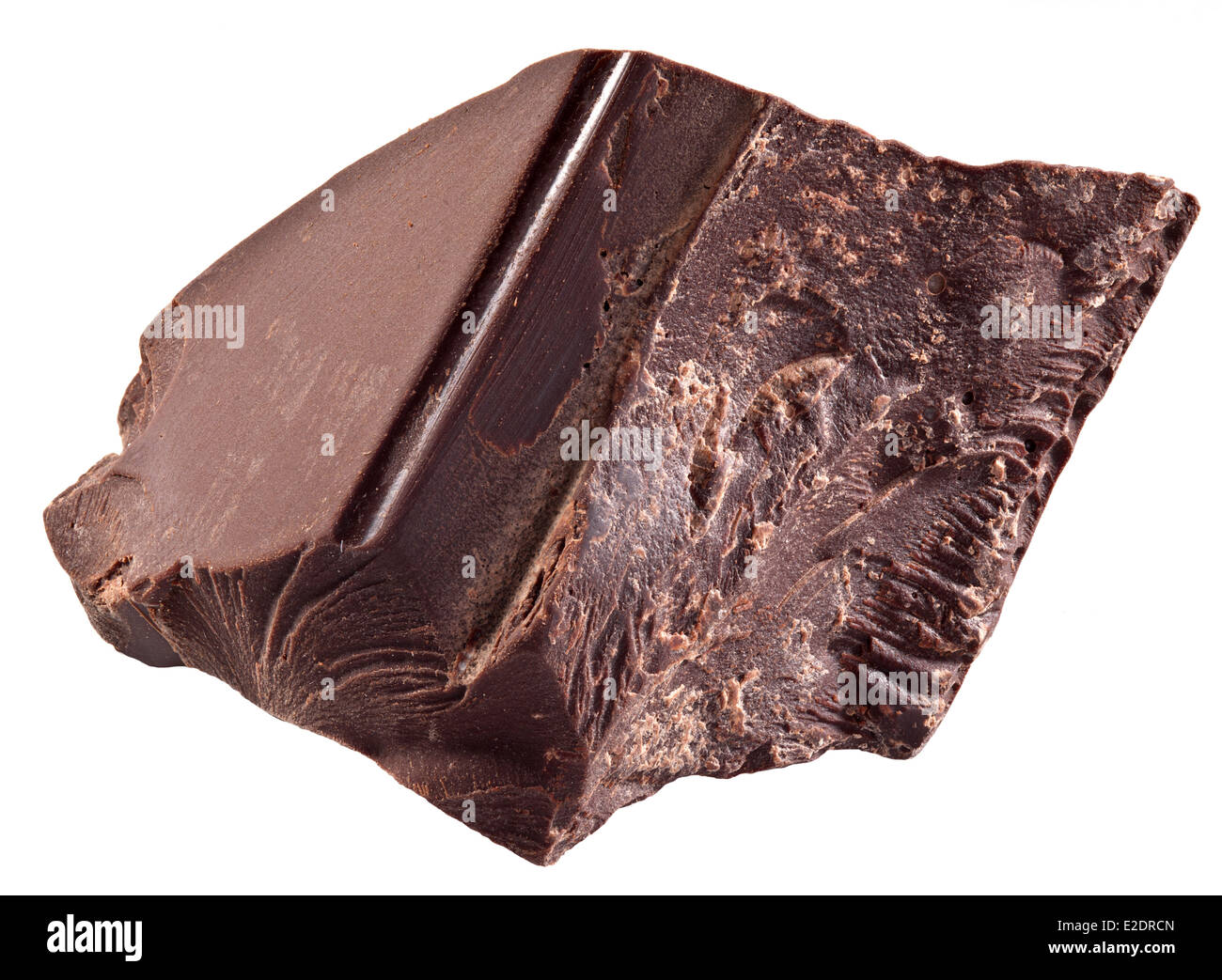 One chocolate block isolated on a white background Stock Photo - Alamy