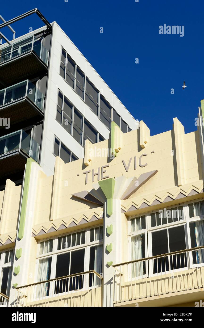 New Zealand North island Wellington The VIC Art Deco building (1936) in ...