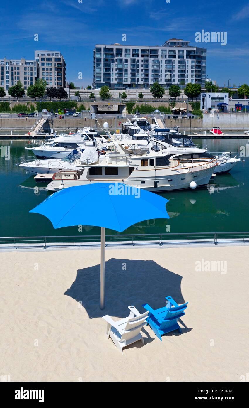 Canada Quebec province Montreal Old Port the beach La plage de l ...