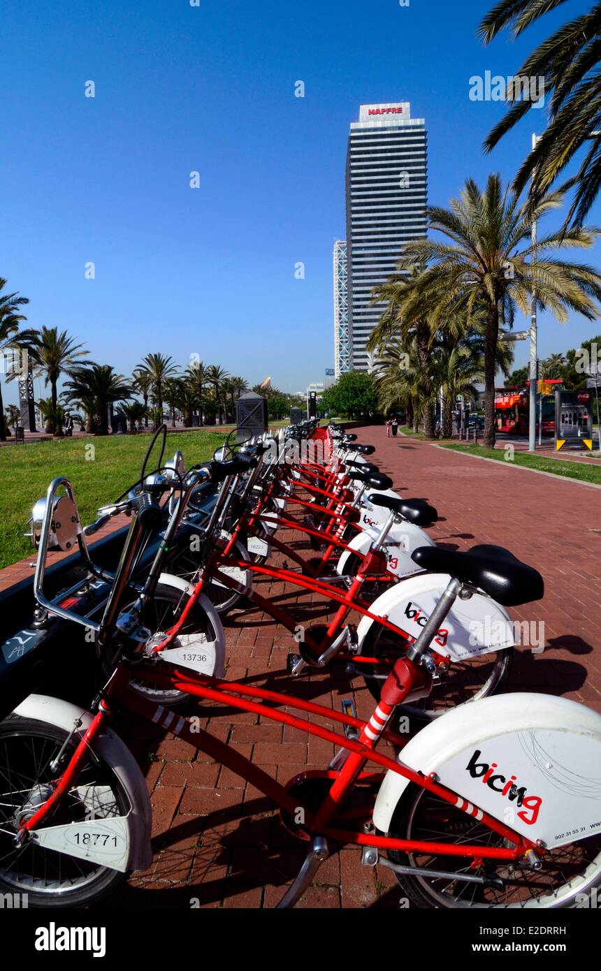 Spain catalonia barcelona bicing parking hi-res stock photography and ...