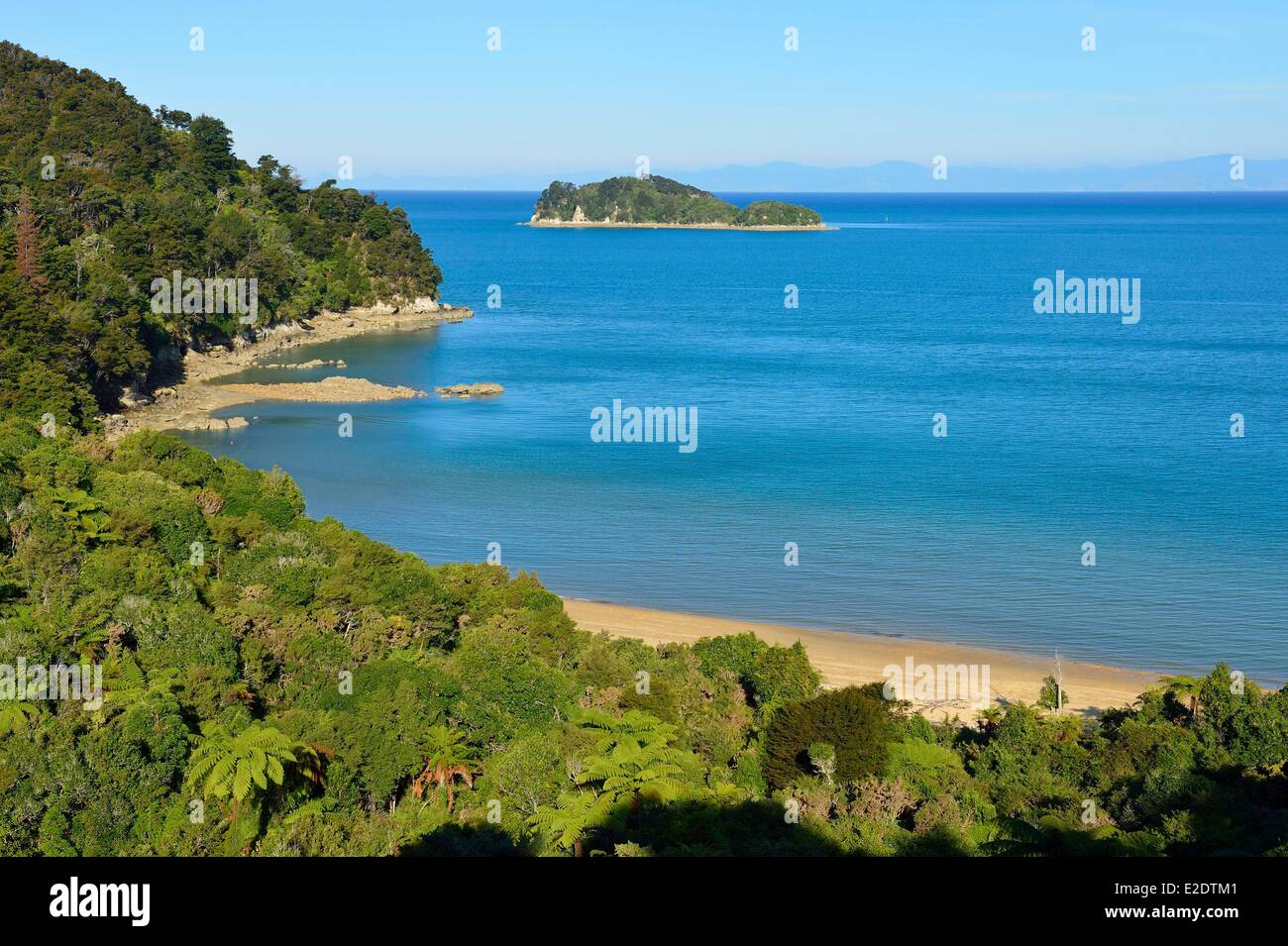 New Zealand South island Marahau coastal Abel Tasman National Park on the north coast of the ...