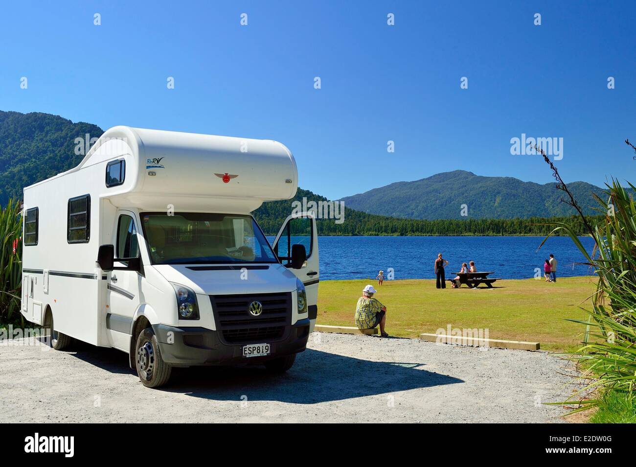 New Zealand South island West Coast region Lake Paringa close to Haast ...