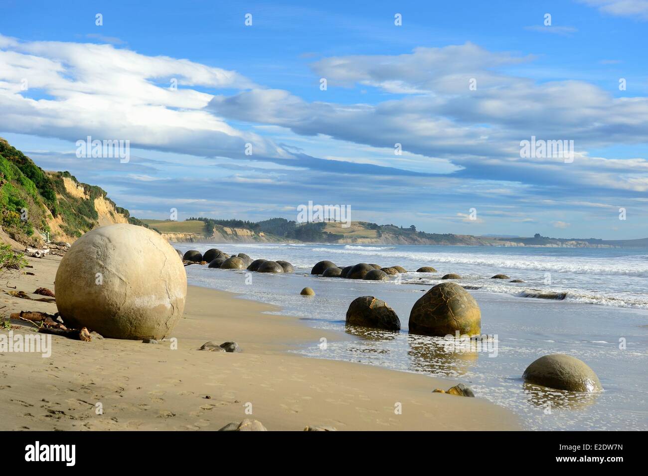 New Zealand South island Otago region The Moeraki Boulders spherical ...