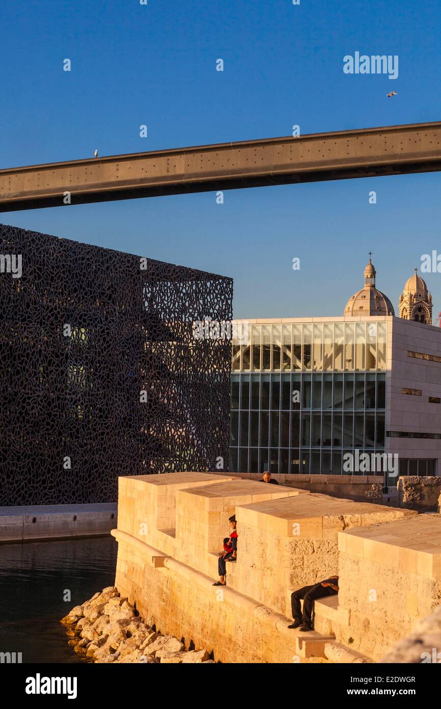 France Bouches du Rhone Marseille European Capital of Culture 2013 on the pier J4 MuCEM (Museum ...