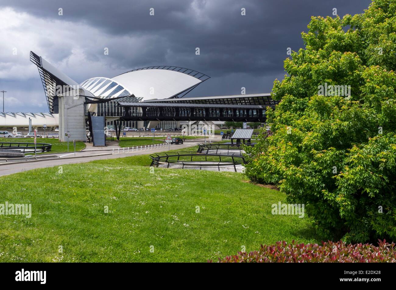 France Rhone (69) Lyon the TGV railway station of Lyon Saint-Exupery ...