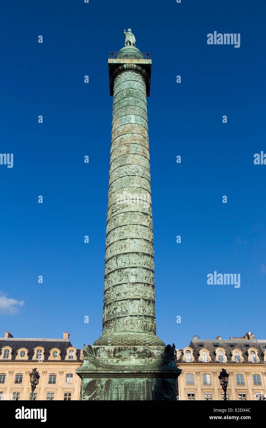 France Paris Place Vendome the Colonne Vendome Stock Photo - Alamy