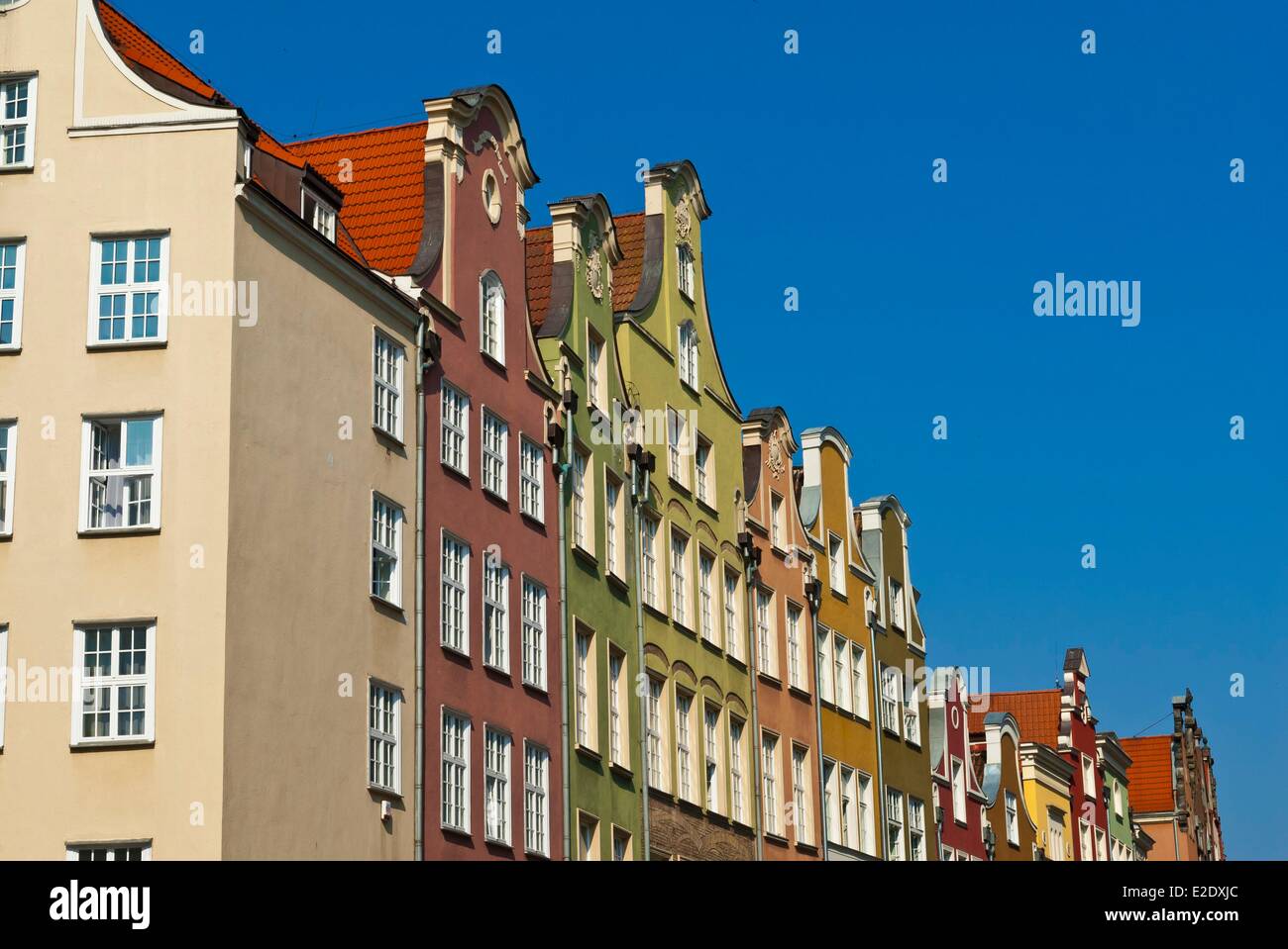 Poland Eastern Pomerania Gdansk old buildings at the corner of ...