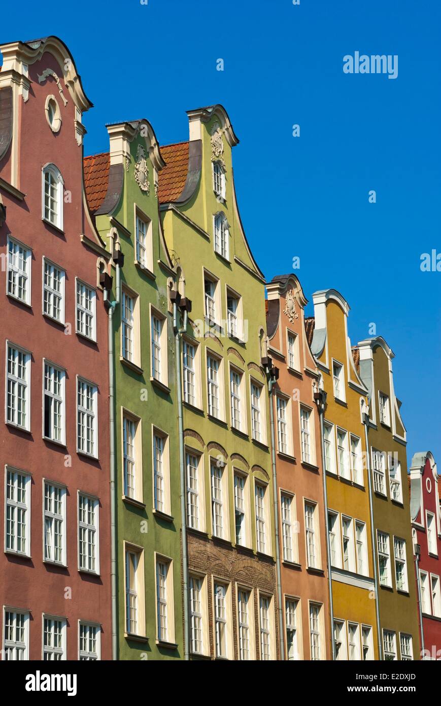 Poland Eastern Pomerania Gdansk old buildings at the corner of ...