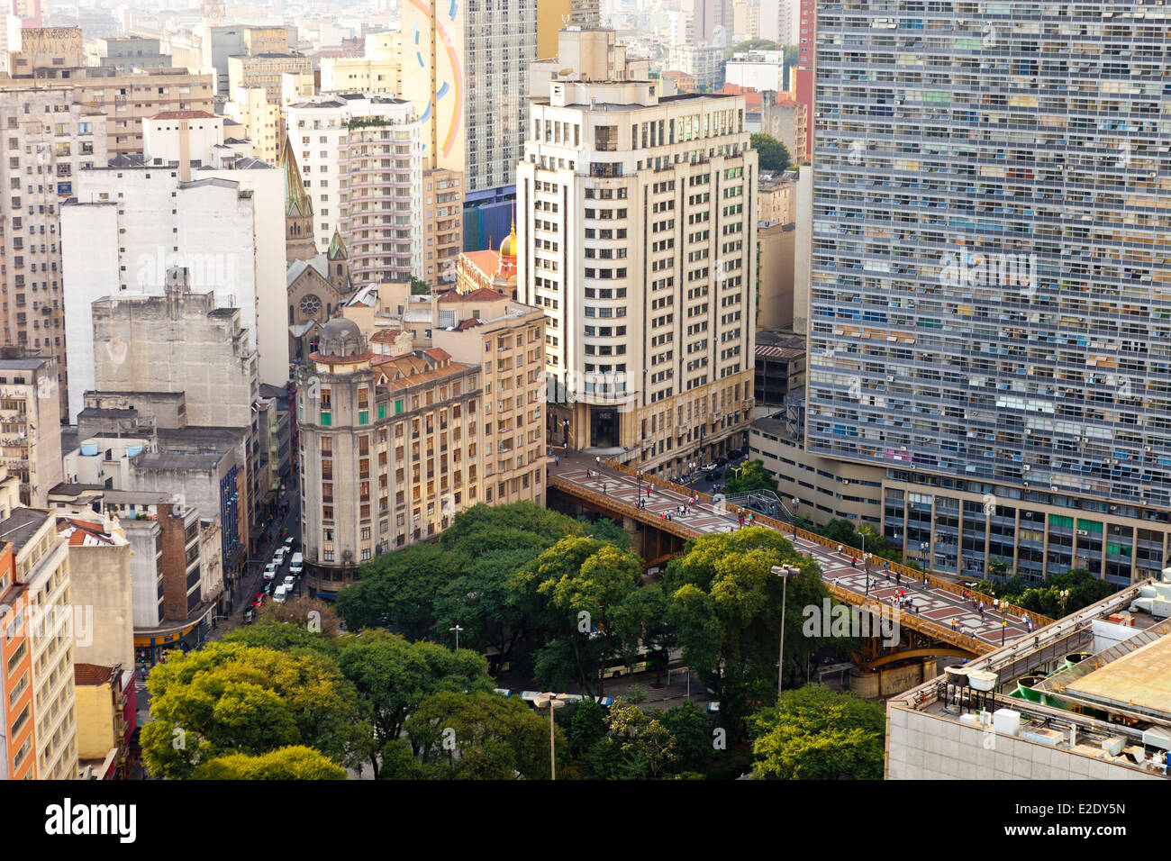 Brazil Sao Paulo downtown the viaduct Cha (Viaduto do Cha Stock Photo ...