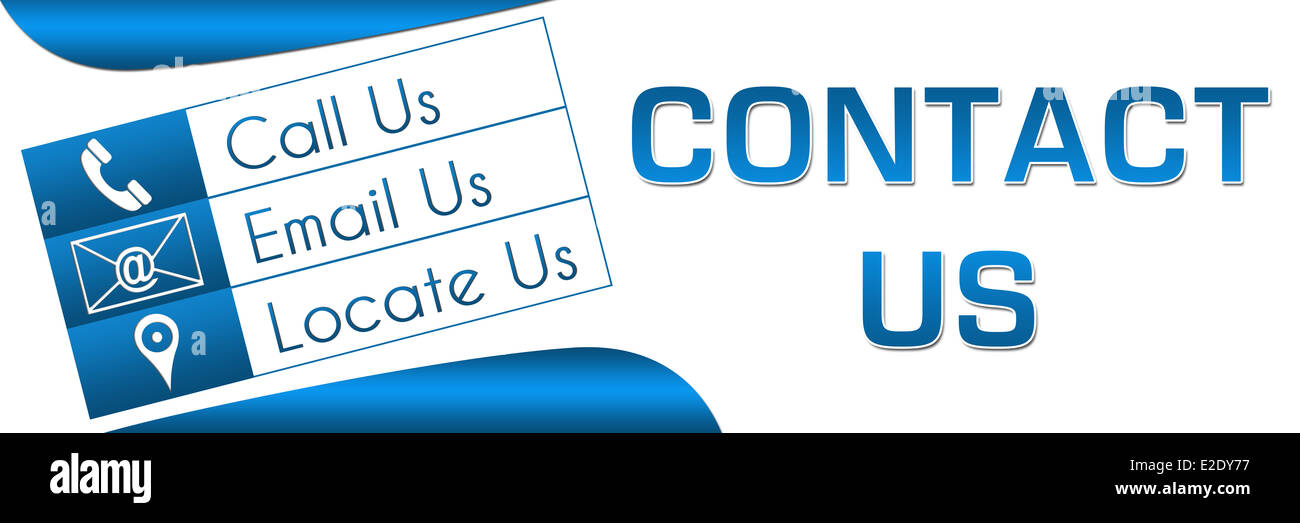 Contact Us Three Box Banner Stock Photo - Alamy
