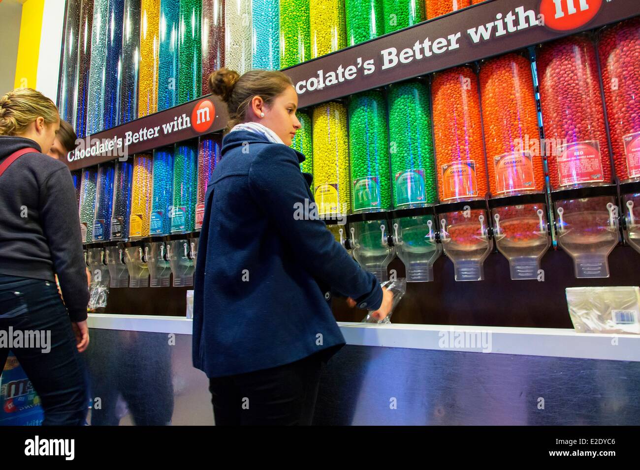United States New York Manhattan Times Square M & M's store Stock Photo ...