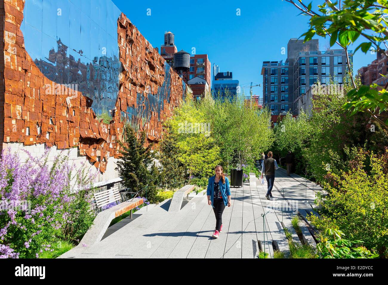 United States New York Manhattan walk on the High Line Stock Photo - Alamy