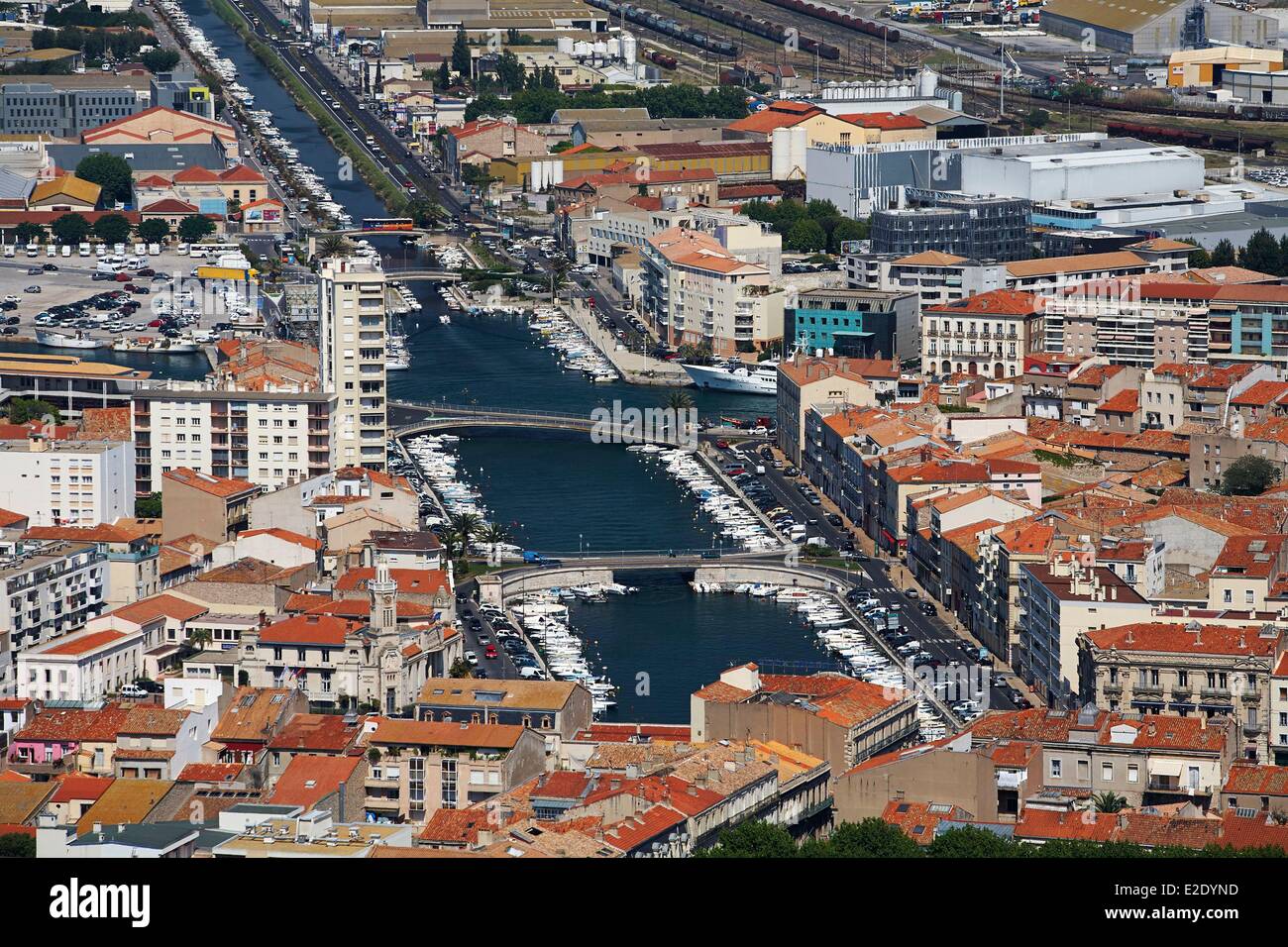 France Herault Sete panoramic view of Sete and its port facilities from ...