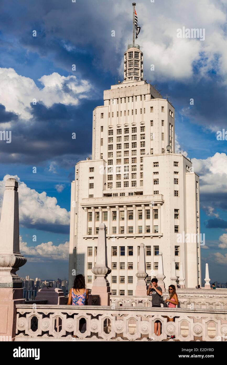 Brazil Sao Paulo downtown roof terrace of the Martinelli Building (1929 ...