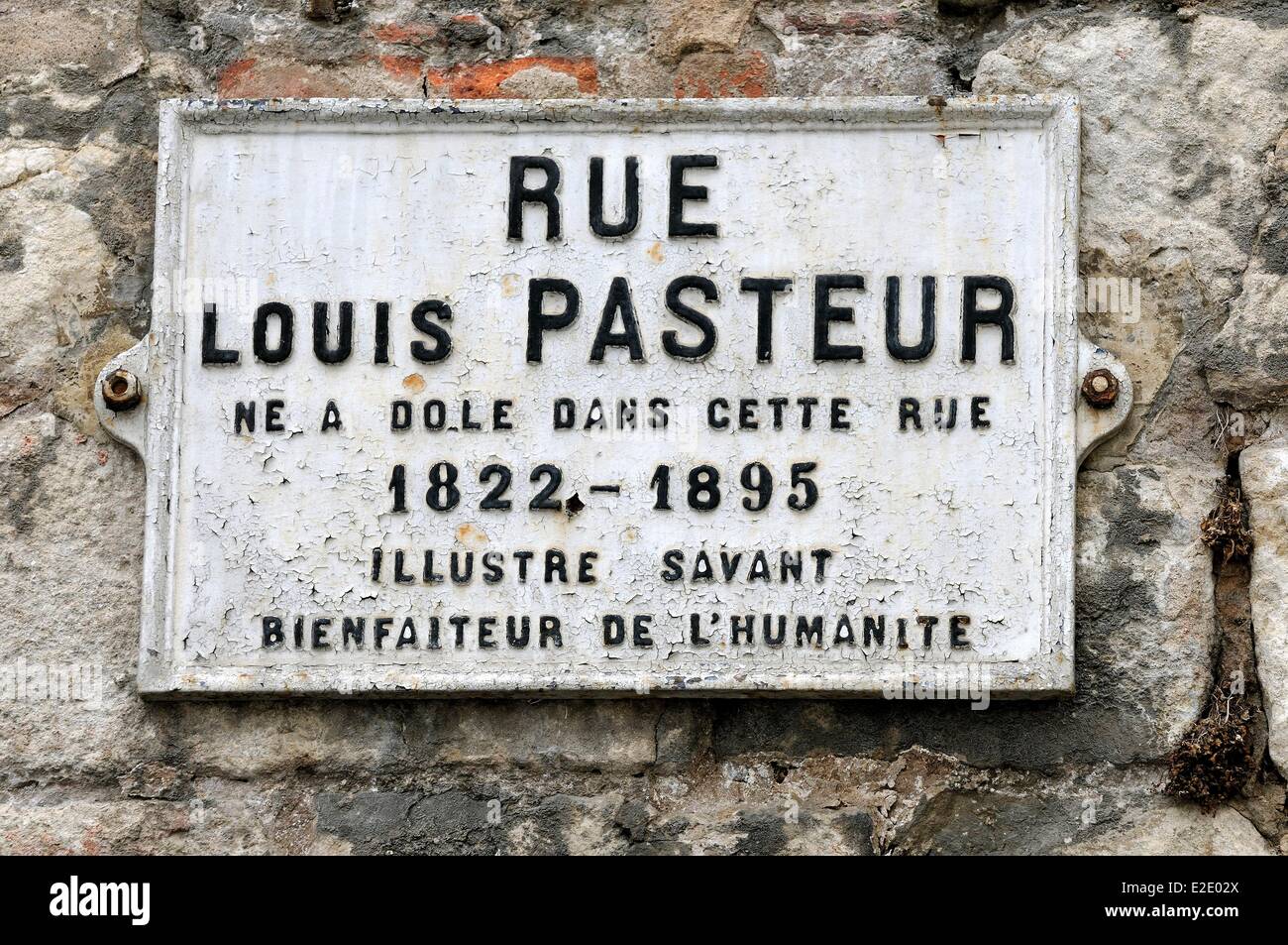France Jura Dole plate Rue Louis Pasteur was born in Dole in this ...