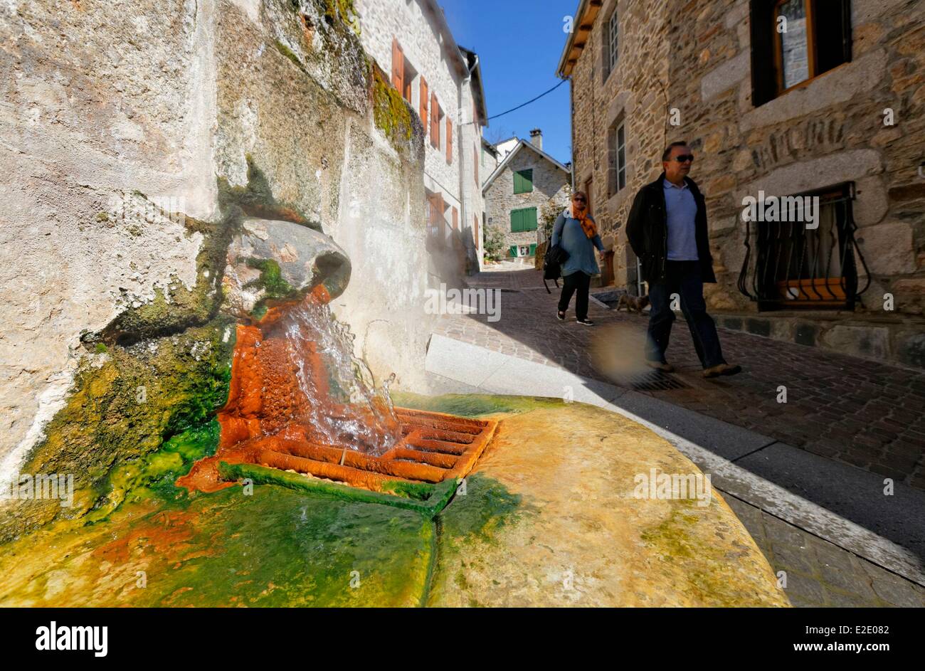 France Cantal Chaudes Aigues health resort Par spring with hot spring ...