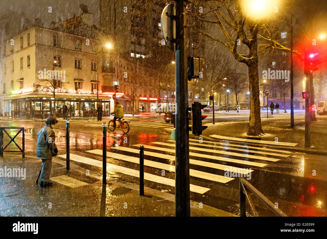 Winter At Night In Paris