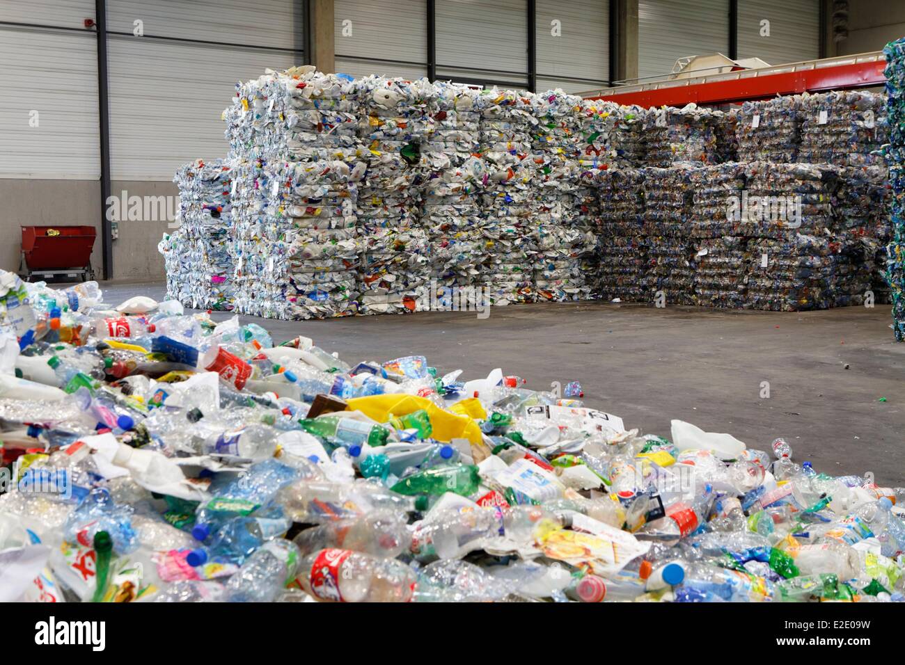 France Puy de Dome plastic bottles recycling household-waste sorting ...