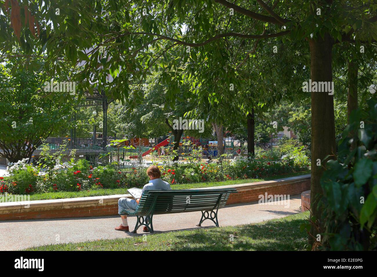 France Paris Place des Fetes Square Maillet Stock Photo - Alamy