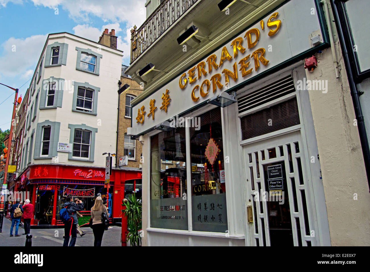 Corner of Gerrard Street, Chinatown, West End, London, England, United ...