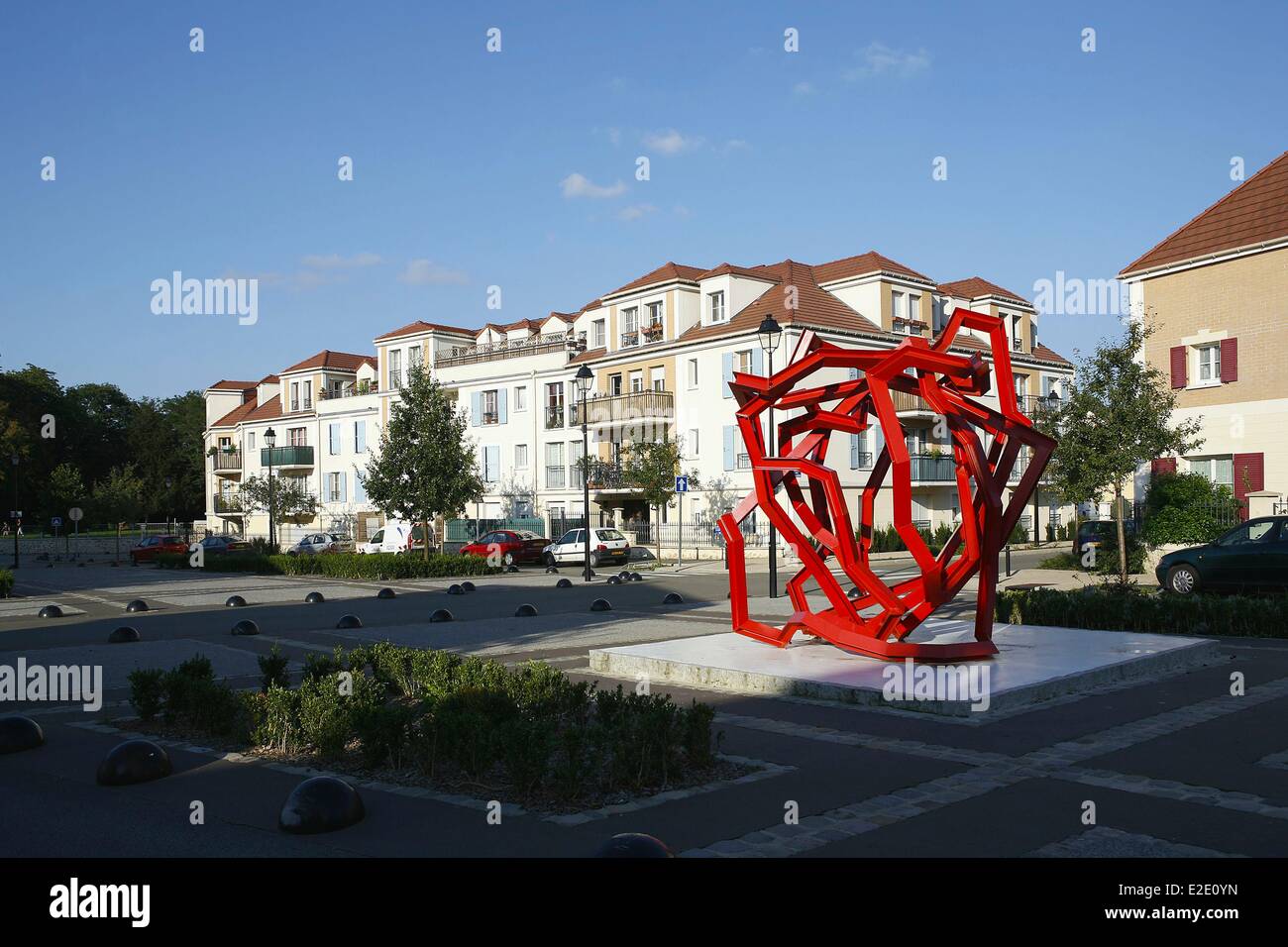 France Yvelines Trappes Place de la Paix Stock Photo - Alamy