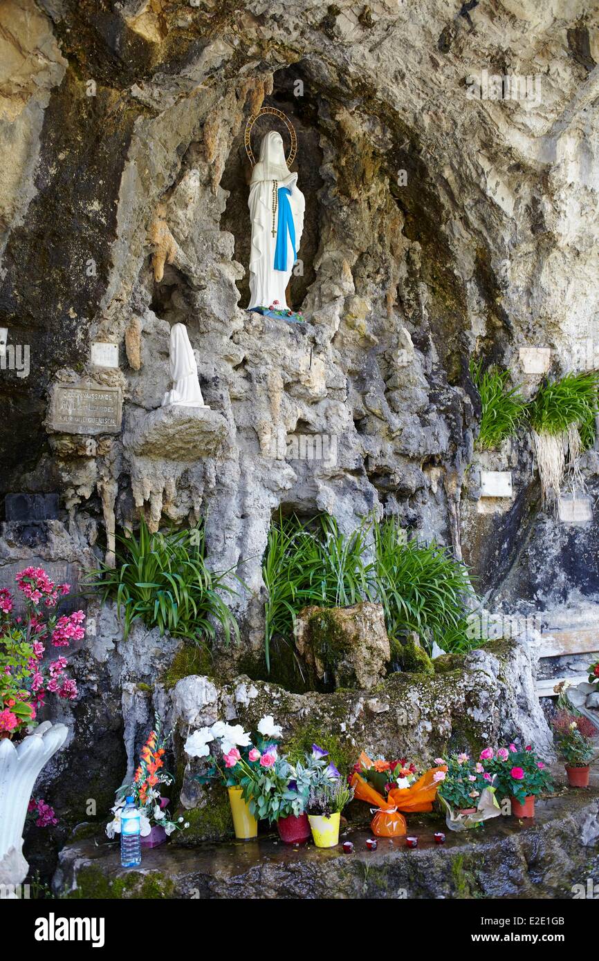 France Haute Savoie Thones site of Morette Waterfalls tour Grotto of ...