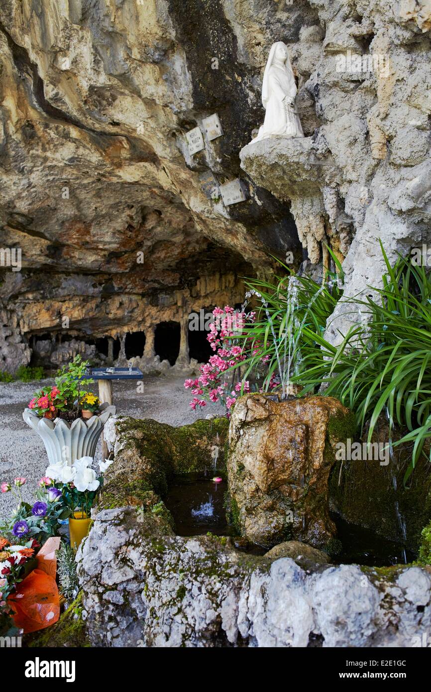 France Haute Savoie Thones site of Morette Waterfalls tour Grotto of ...