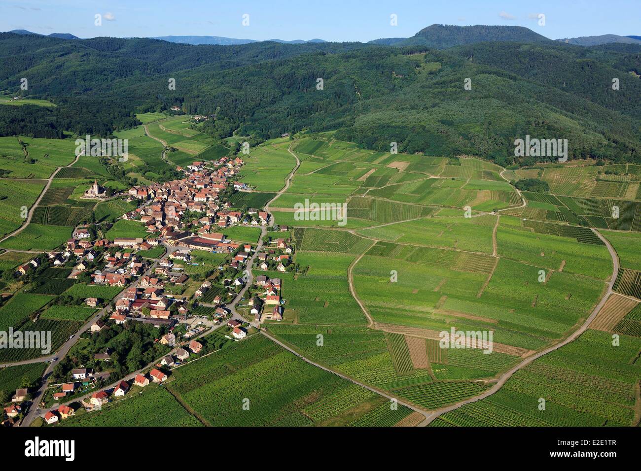 France Haut Rhin Alsace wine road Hunawihr labelled Les Plus Beaux ...
