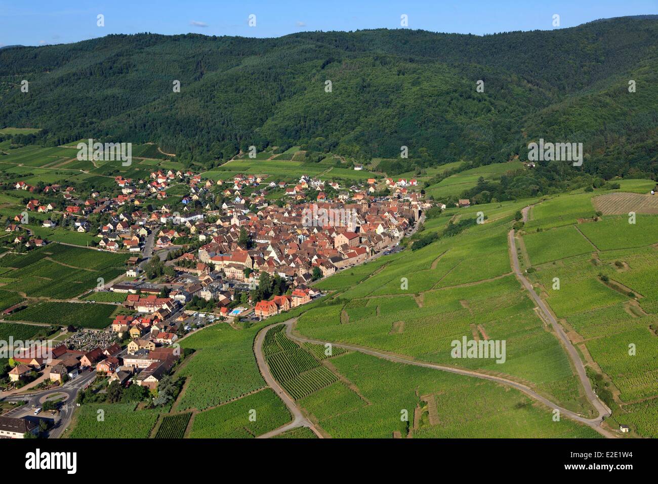 France Haut Rhin Alsace wine road Riquewhir labelled Les Plus Beaux ...