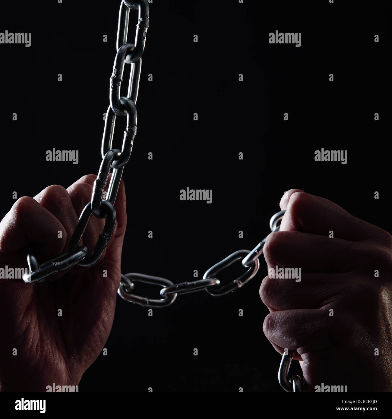 human hands taking a chain Stock Photo - Alamy