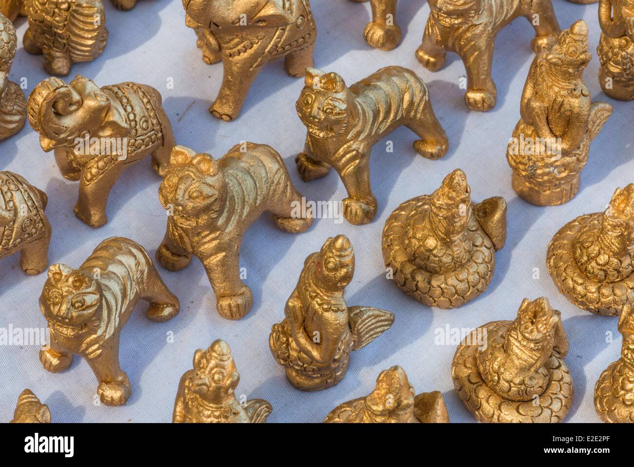 Myanmar (Burma) Mandalay division Bagan Old Bagan statue heads hand ...