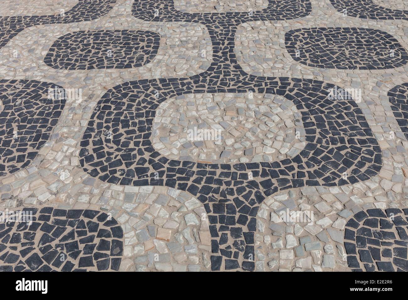 Brazil Rio do Janeiro Ipanema district Mosaic from the beach Stock ...