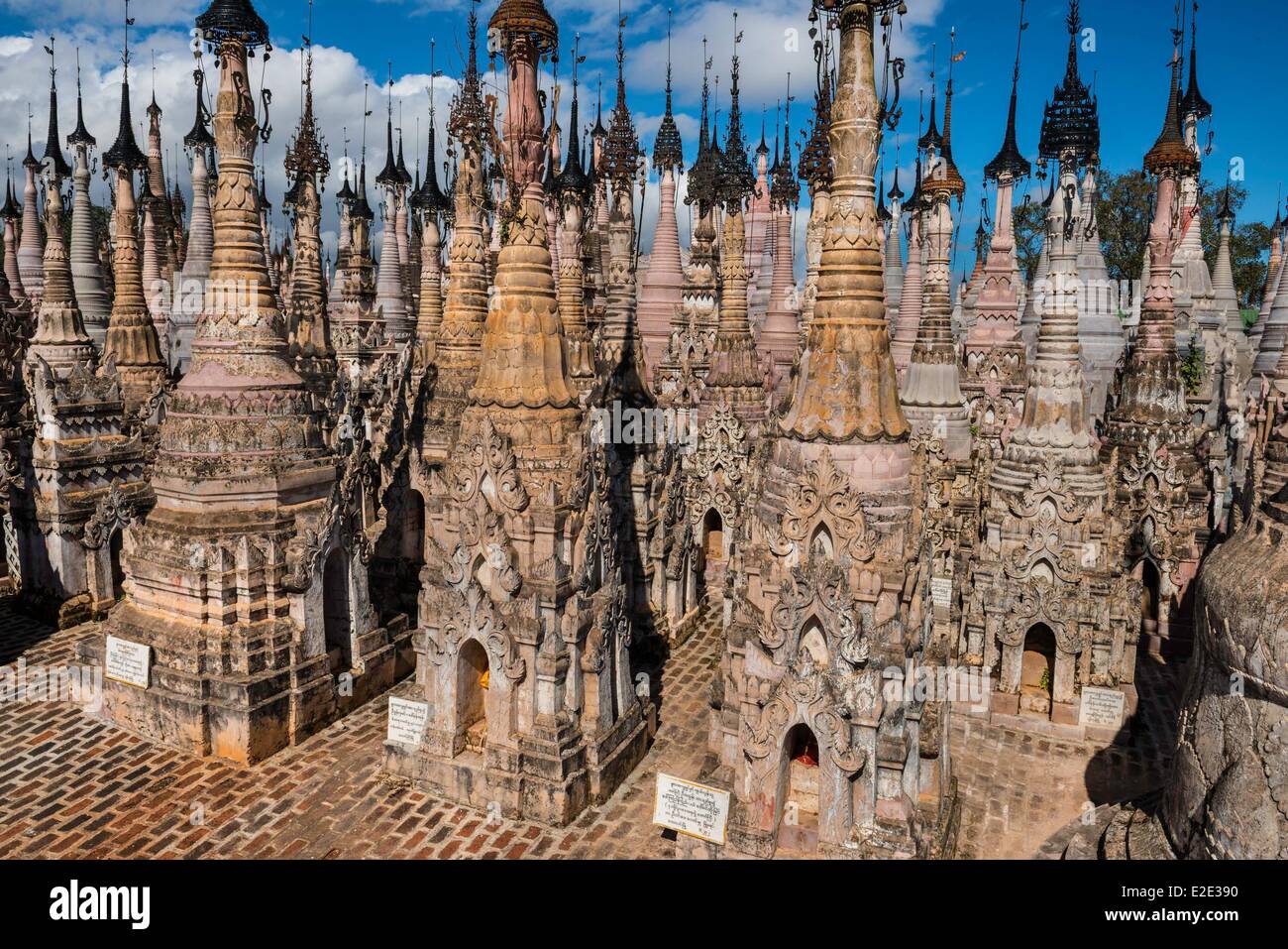 Myanmar (Burma) Shan state Pao tribe archeologic and religious site off ...