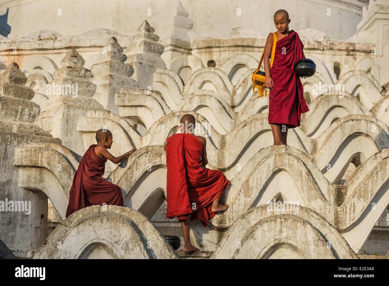Myanmar (Burma) Sagaing division Mingun Hsin Phyu Me Pagoda built in ...