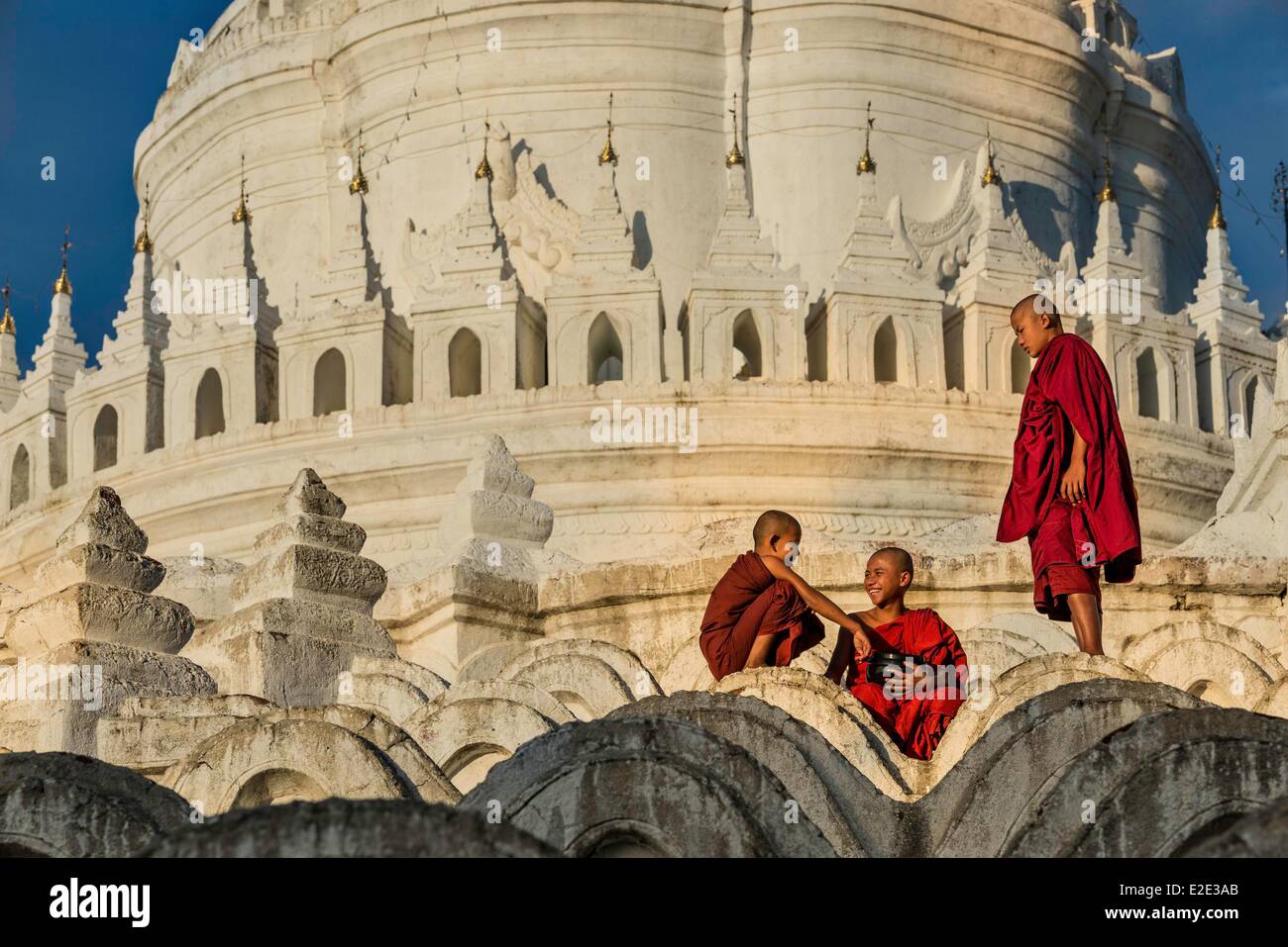 Myanmar (Burma) Sagaing division Mingun Hsin Phyu Me Pagoda built in ...