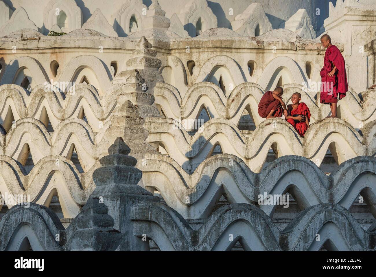 Myanmar (Burma) Sagaing division Mingun Hsin Phyu Me Pagoda built in ...