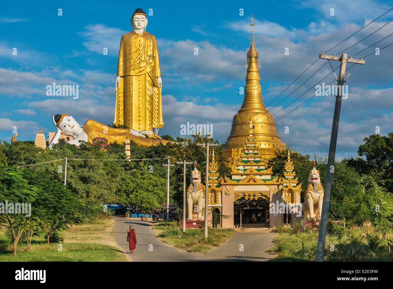 Myanmar (Burma) Mandalay division Monywa buddha from Lay Kyune Sakkyar (Aung Setkya Paya ...