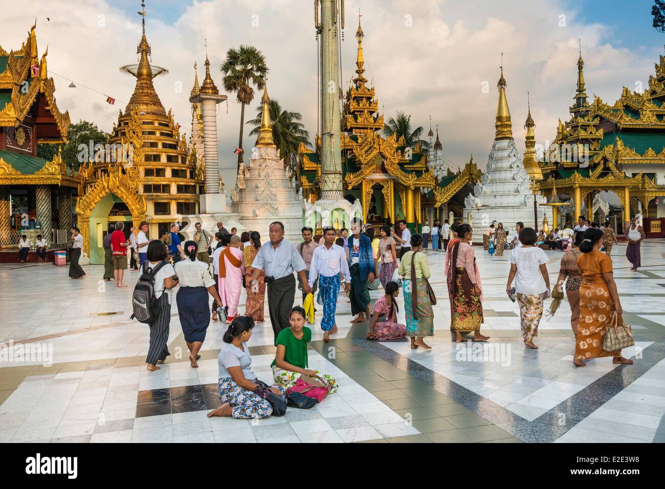 Myanmar (Burma) Yangon division Yangon district of Kandawgyi Shwedagon ...