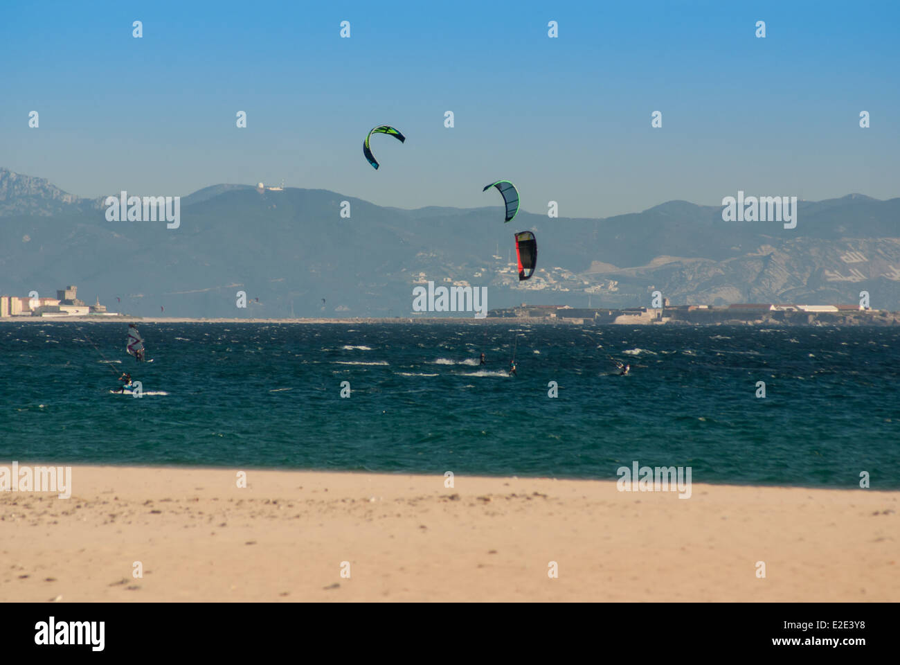 Kitesurfing in tarifa spain hi-res stock photography and images - Alamy