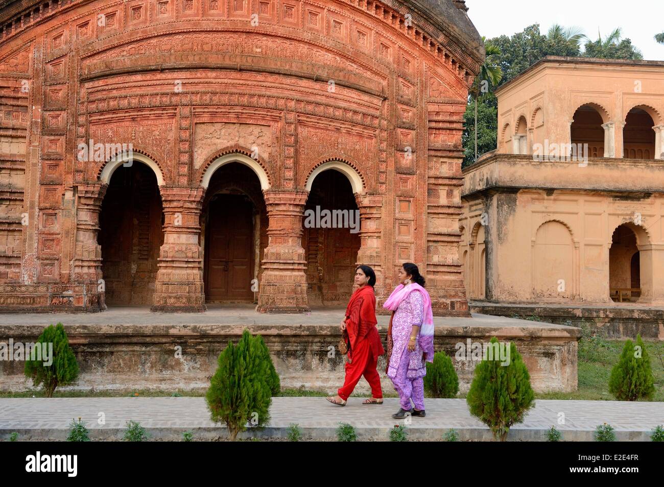 Bangladesh, Puthia, the Puthia Temple Complex consists of a cluster of ...