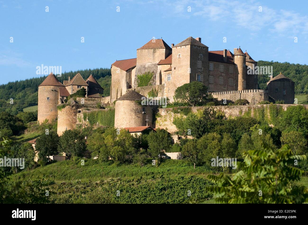 France, Saone et Loire, Berze le Chatel, feudal castle in Macon ...
