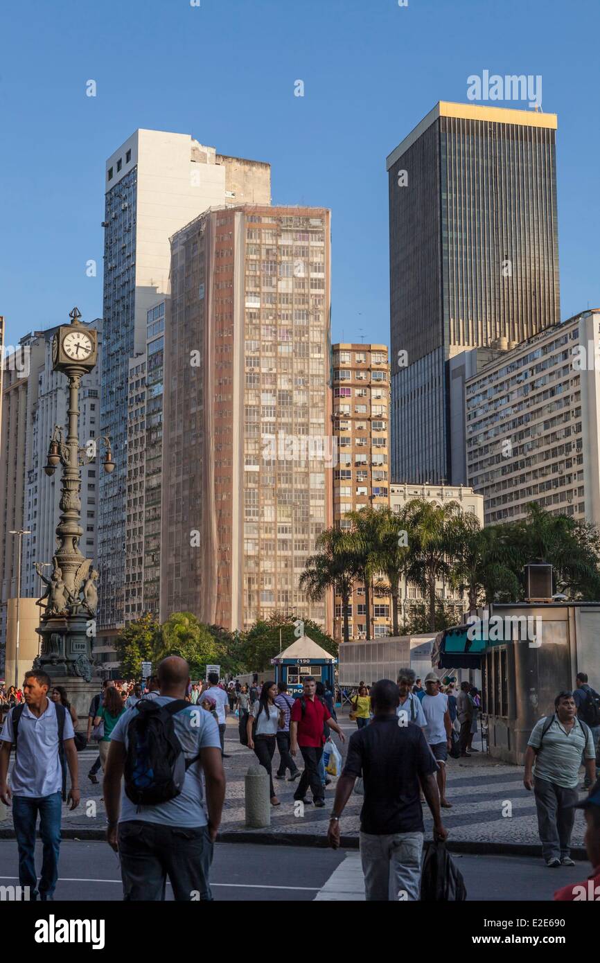 Brazil, Rio de Janeiro city center (Centro), buildings in Largo do ...