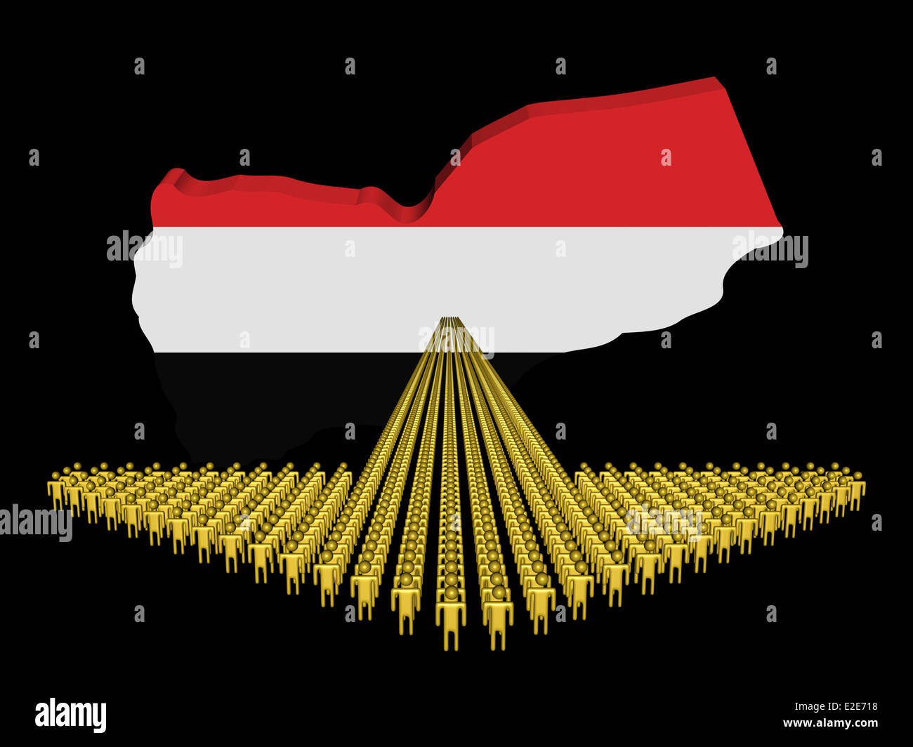 Yemen line map hi-res stock photography and images - Alamy