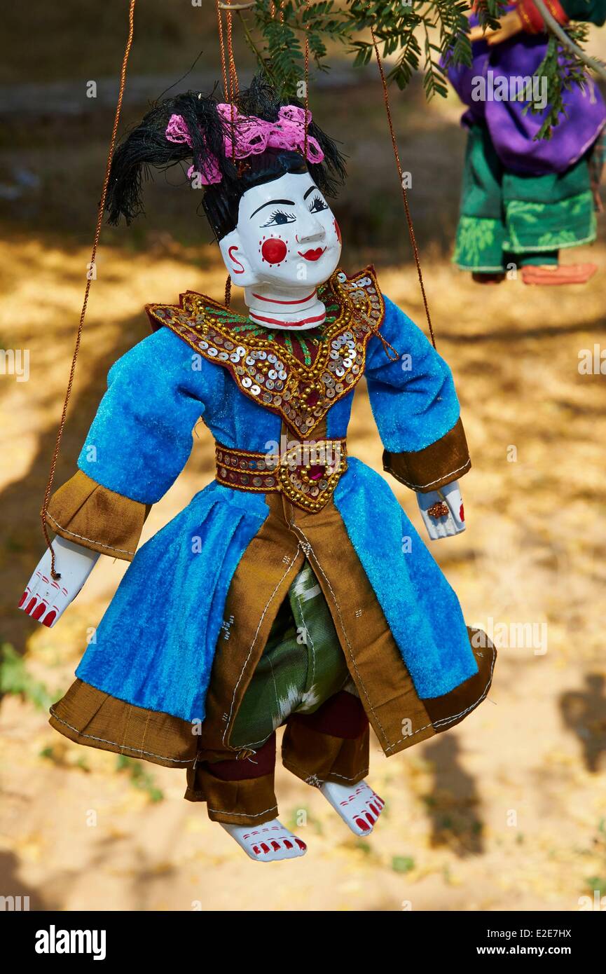 Myanmar (Burma), Mandalay Region, Pagan or Bagan, traditional doll ...
